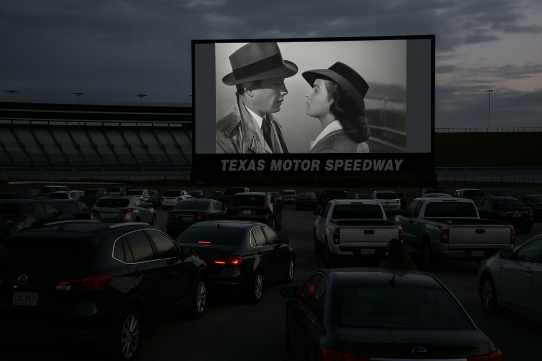 Texas Motor Speedway Drive-in Movie Fundraiser for Flood Victims